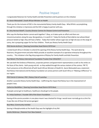 Final programme report RFDH South Africa | PDF | Medical Health