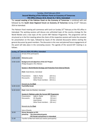 Social safety nets in Pakistan: experiences from different government ...