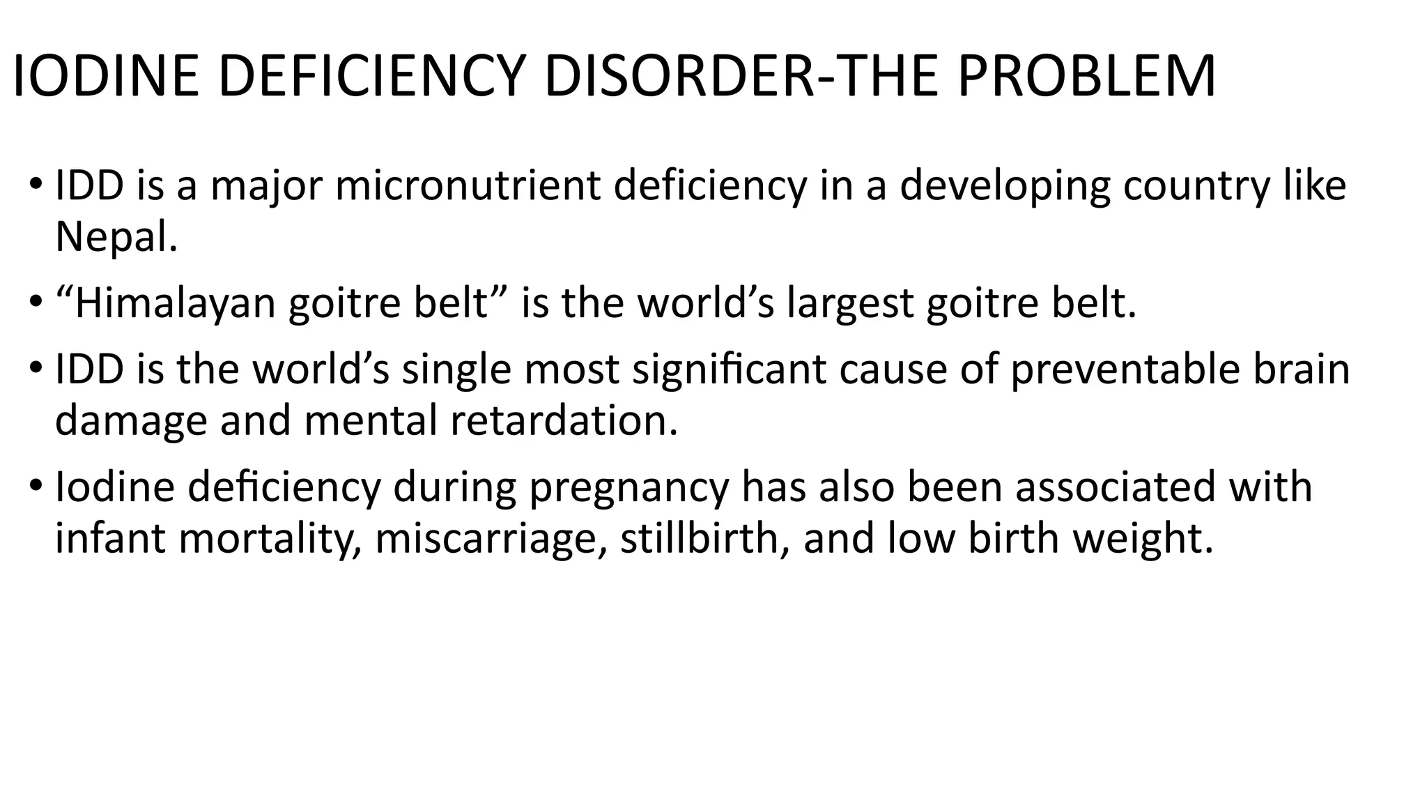 Iodine deficiency disorders | PPTX