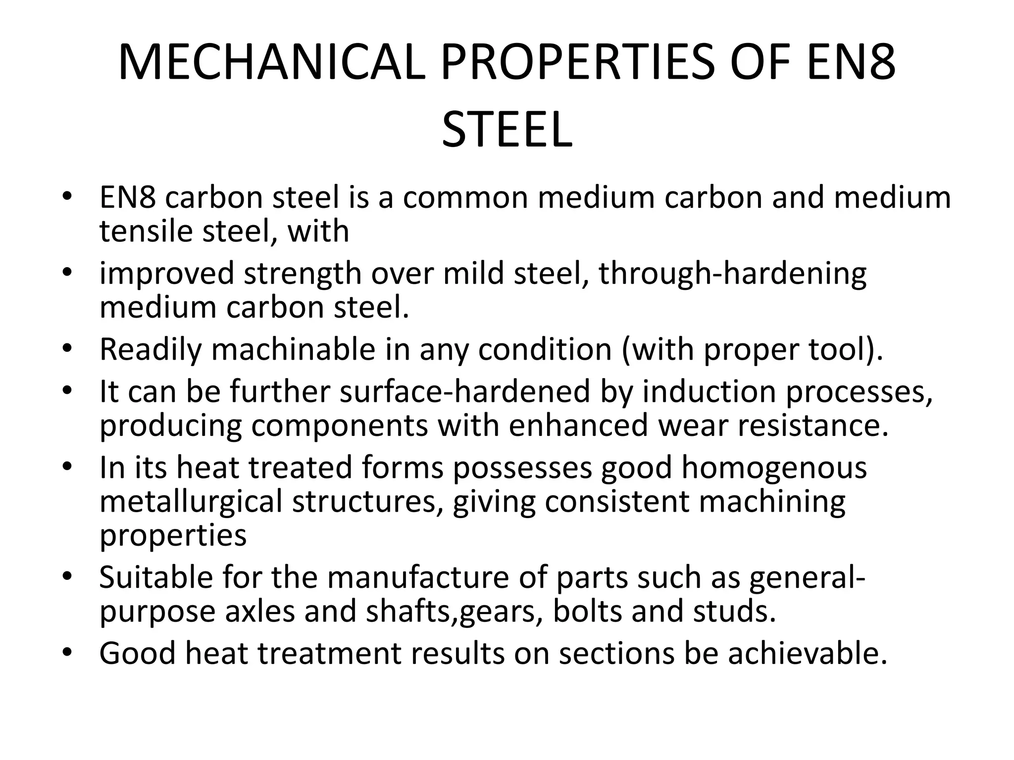 STUDY OF MICRO STRUCTURE OF HEAT TREATED EN8 STEEL | PPTX
