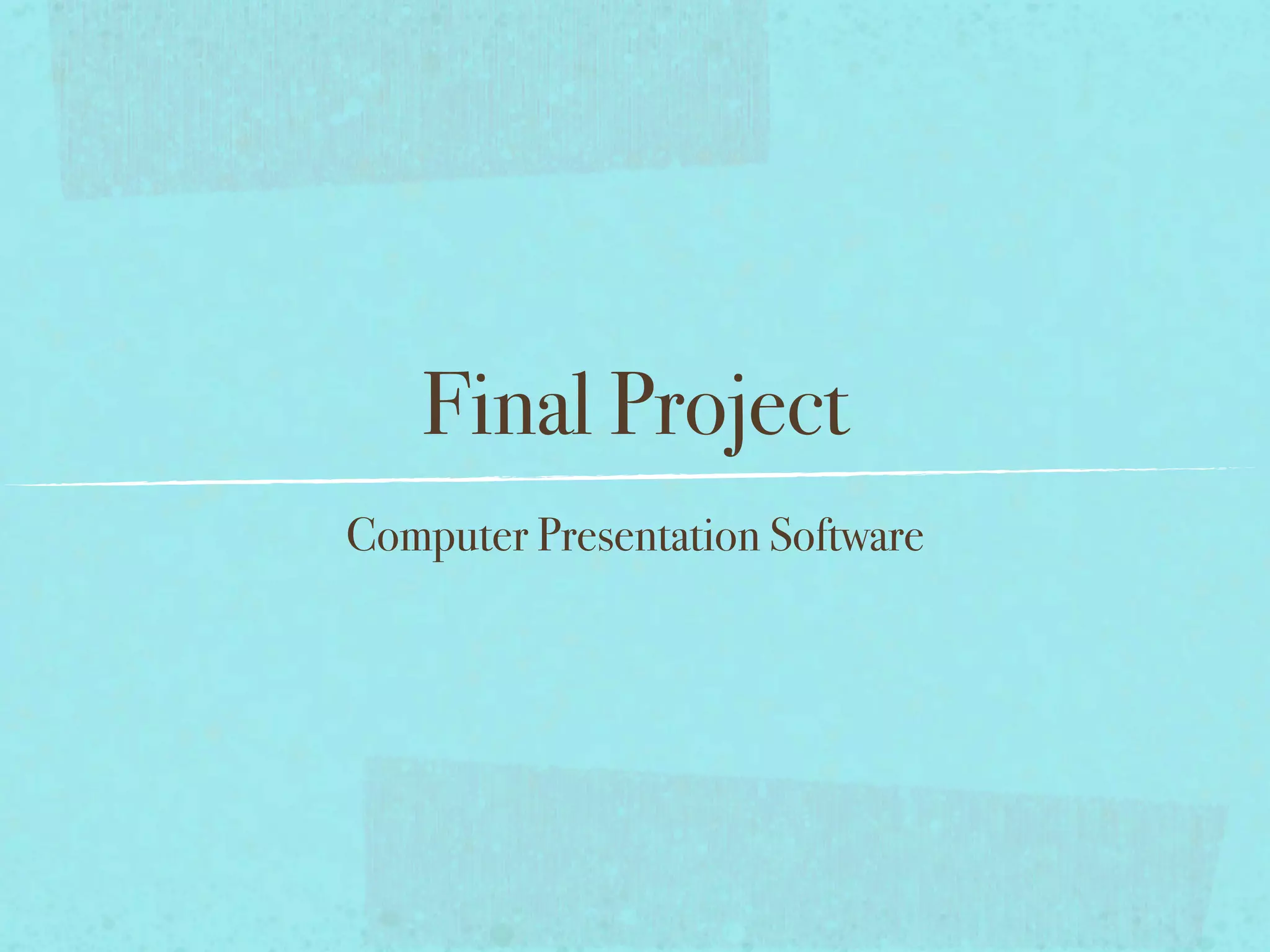 Final project | PPT