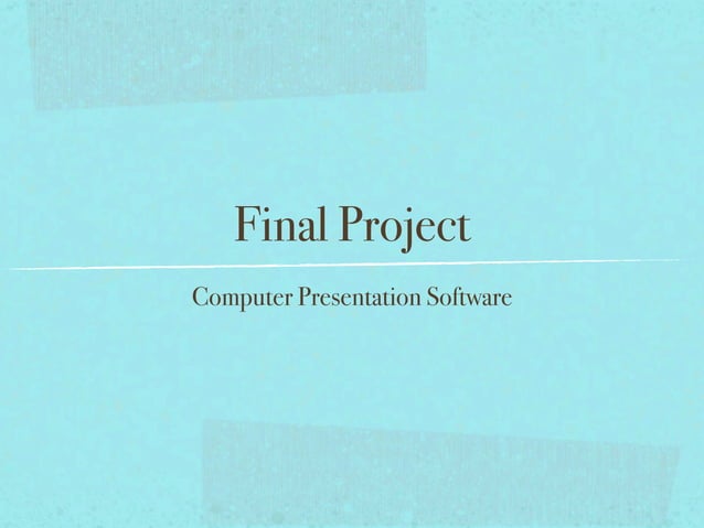 Final project | PPT