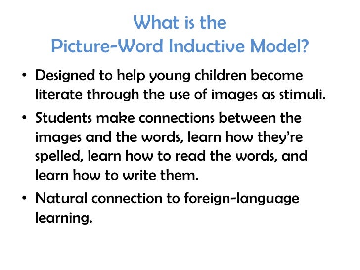 Picture-Word Inductive Model in World Languages