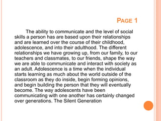 Smart Phones: Affecting Adolescent's Social Skills | PPTX