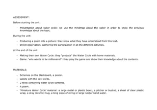 The water cycle didactic unit | PDF
