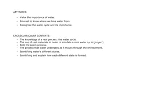 The water cycle didactic unit | PDF
