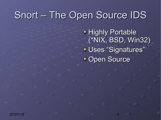 A Simple Network IDS | PPT