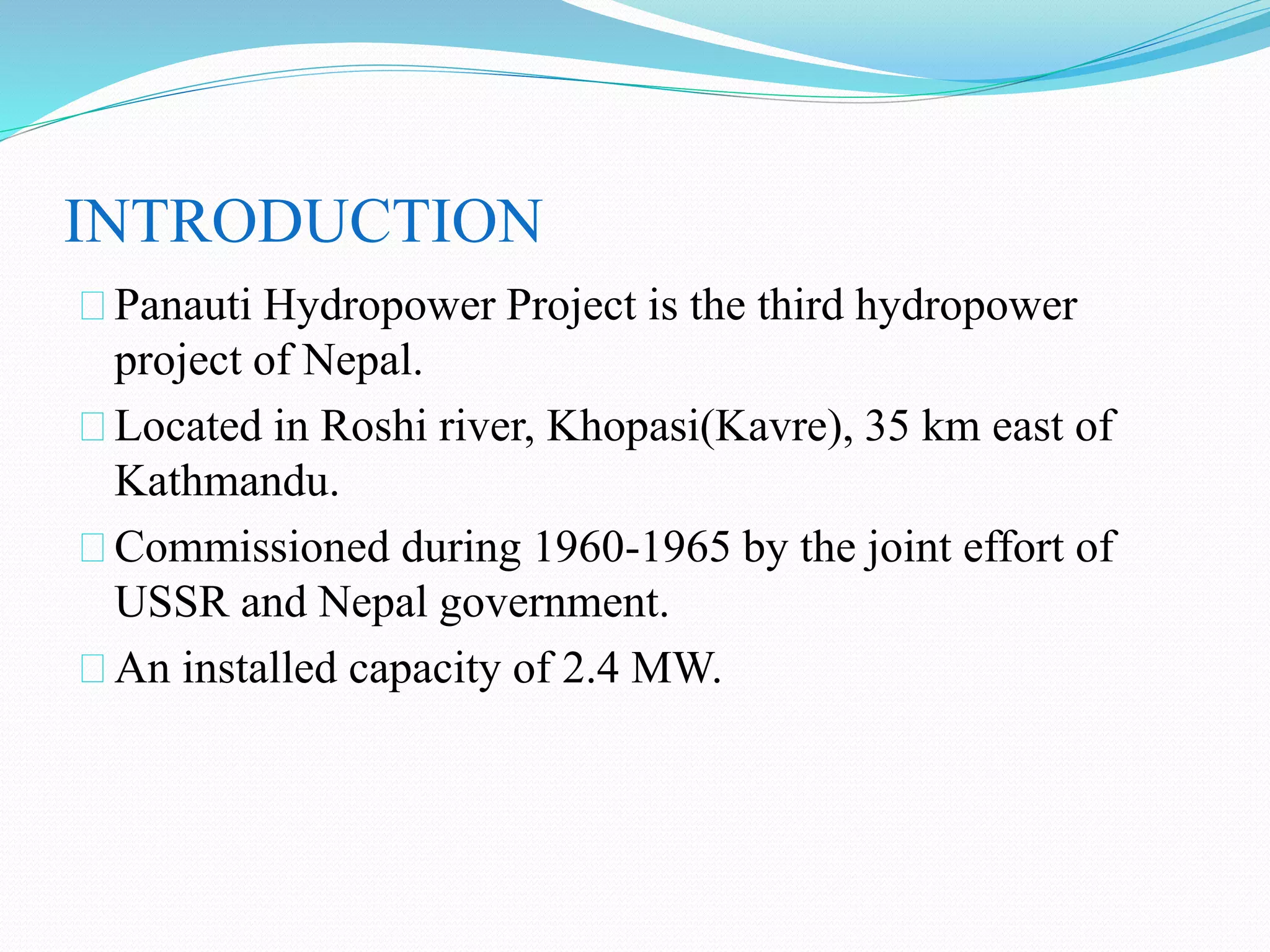 Study and Prepare Model of the Powerhouse and Switchyard of Panauti ...