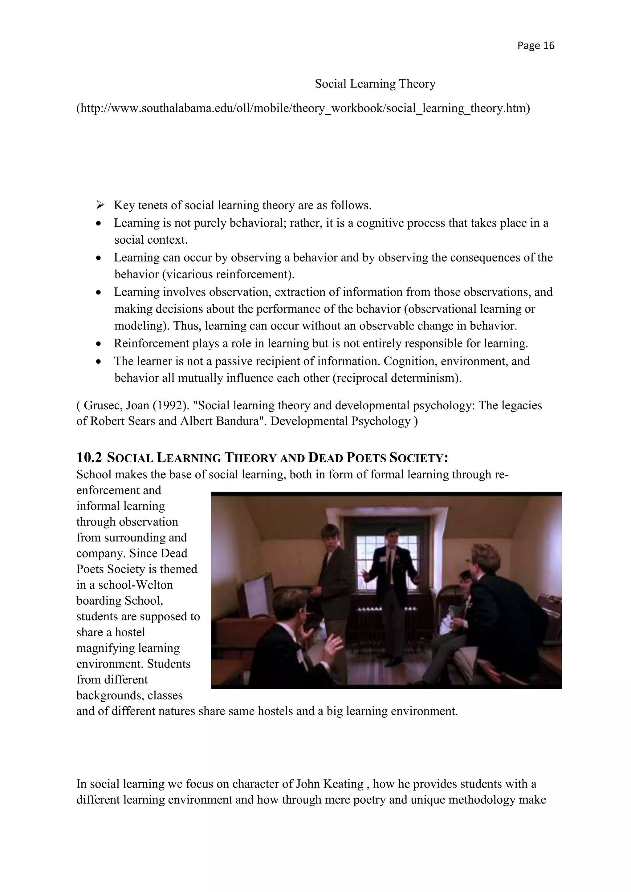 Sociological Perspective of the movie "Dead Poets Society". | PDF