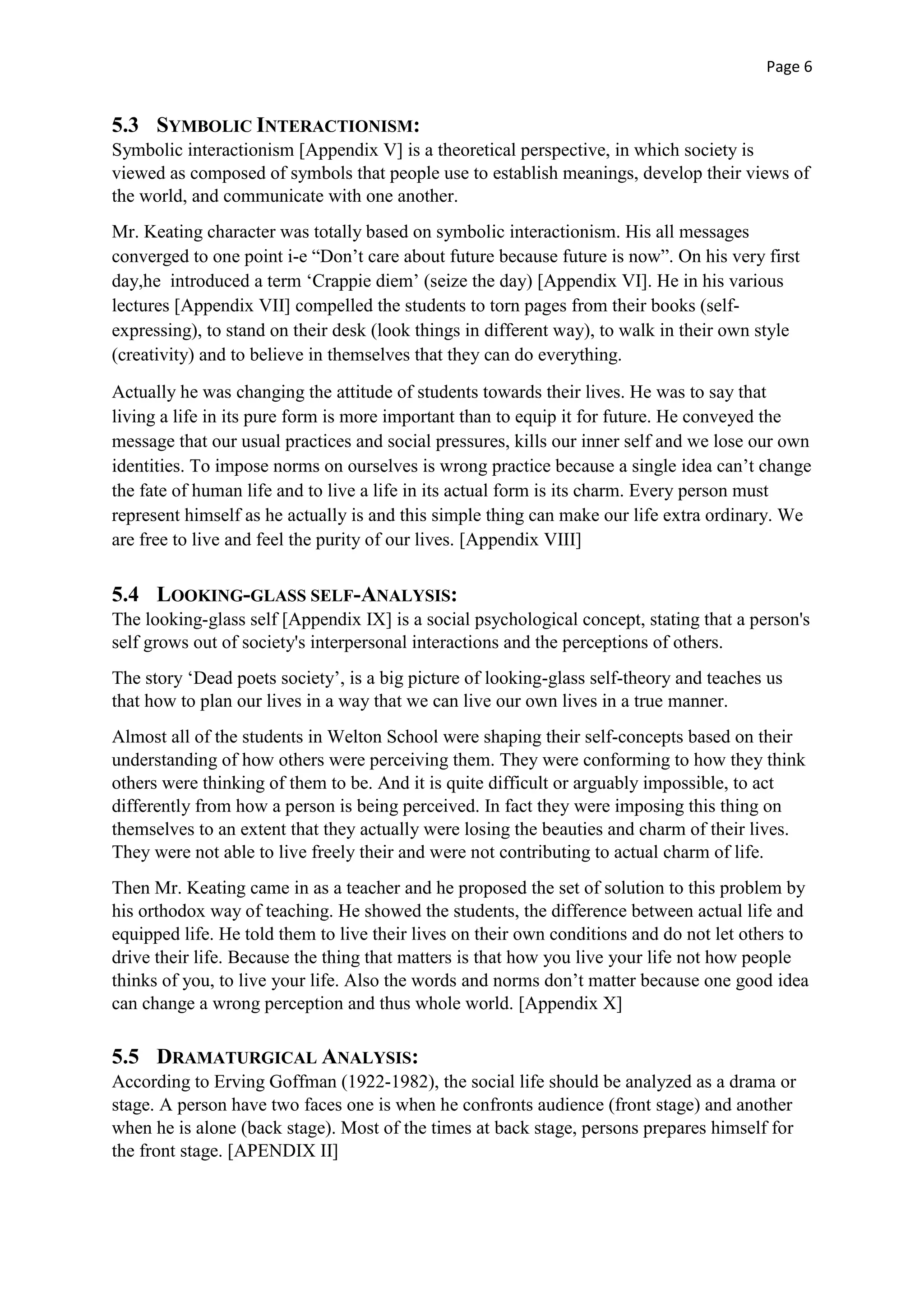 Sociological Perspective of the movie "Dead Poets Society". | PDF