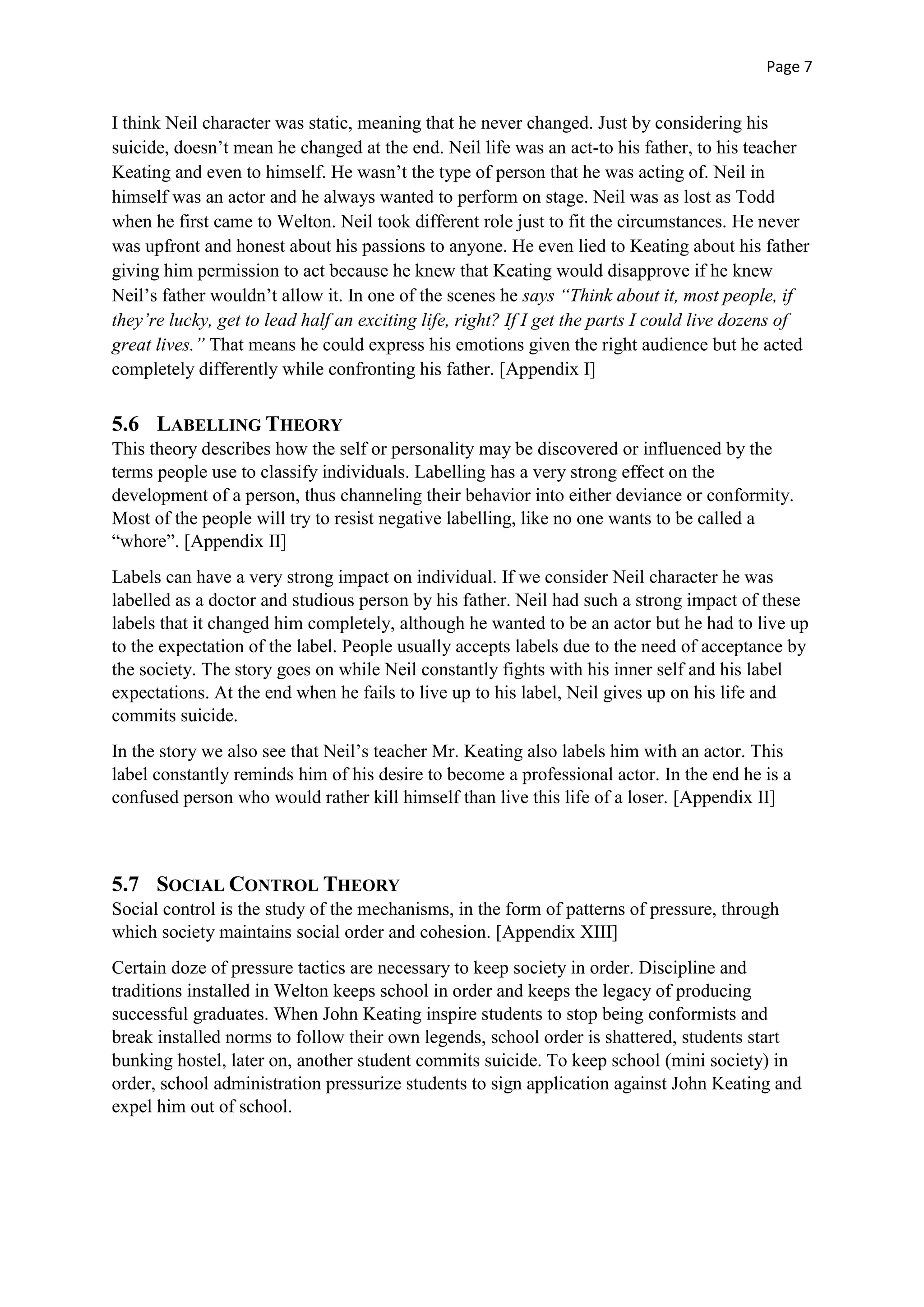 Sociological Perspective of the movie "Dead Poets Society". | PDF