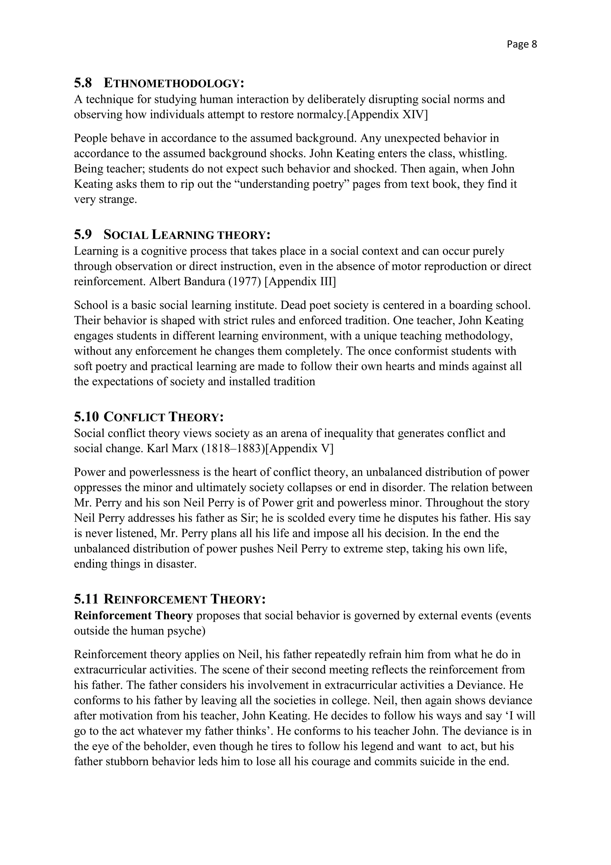 Sociological Perspective of the movie "Dead Poets Society". | PDF