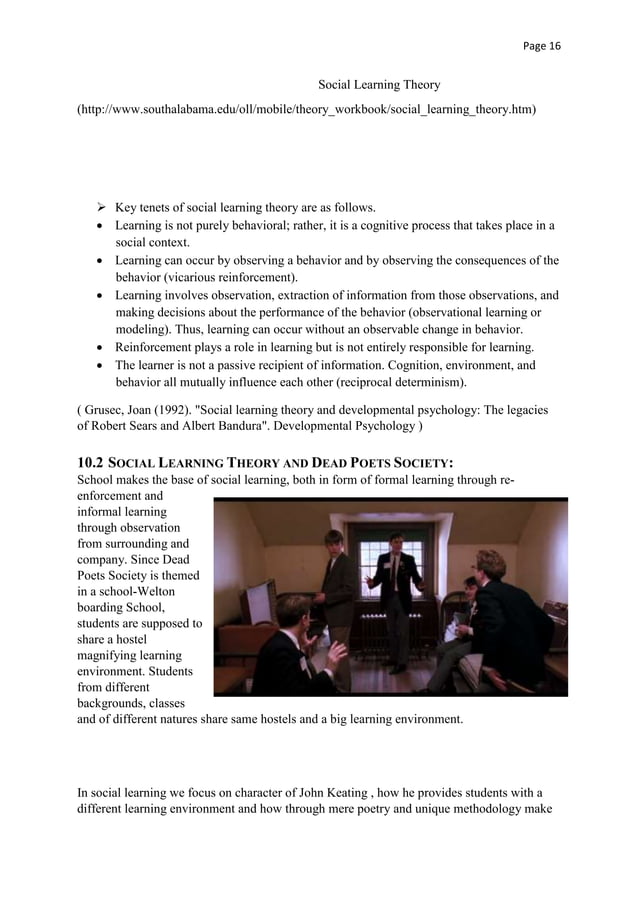 Sociological Perspective of the movie "Dead Poets Society". | PDF