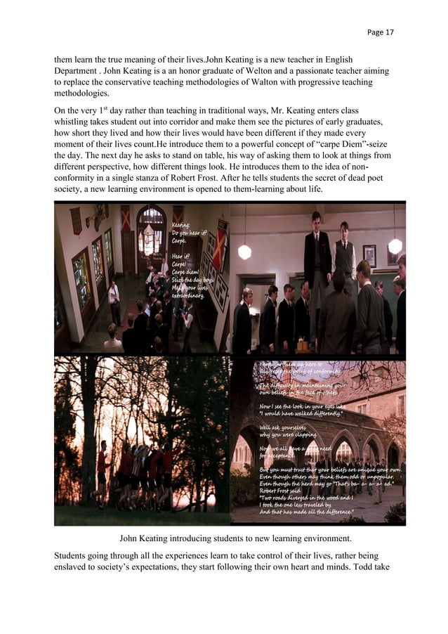 Sociological Perspective of the movie "Dead Poets Society". | PDF