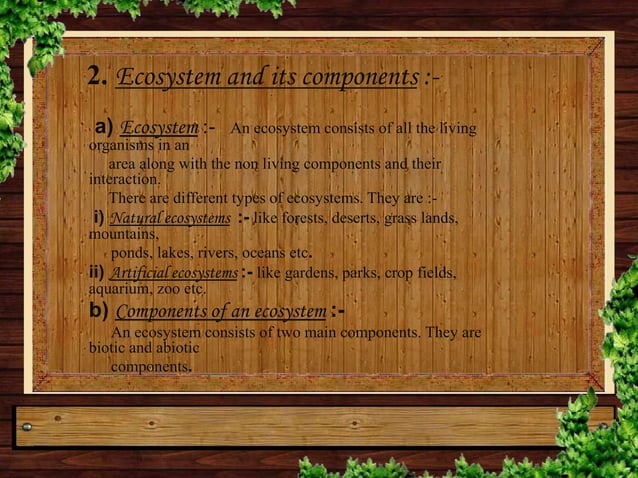 OUR ENVIRONMENT ppt | PPTX