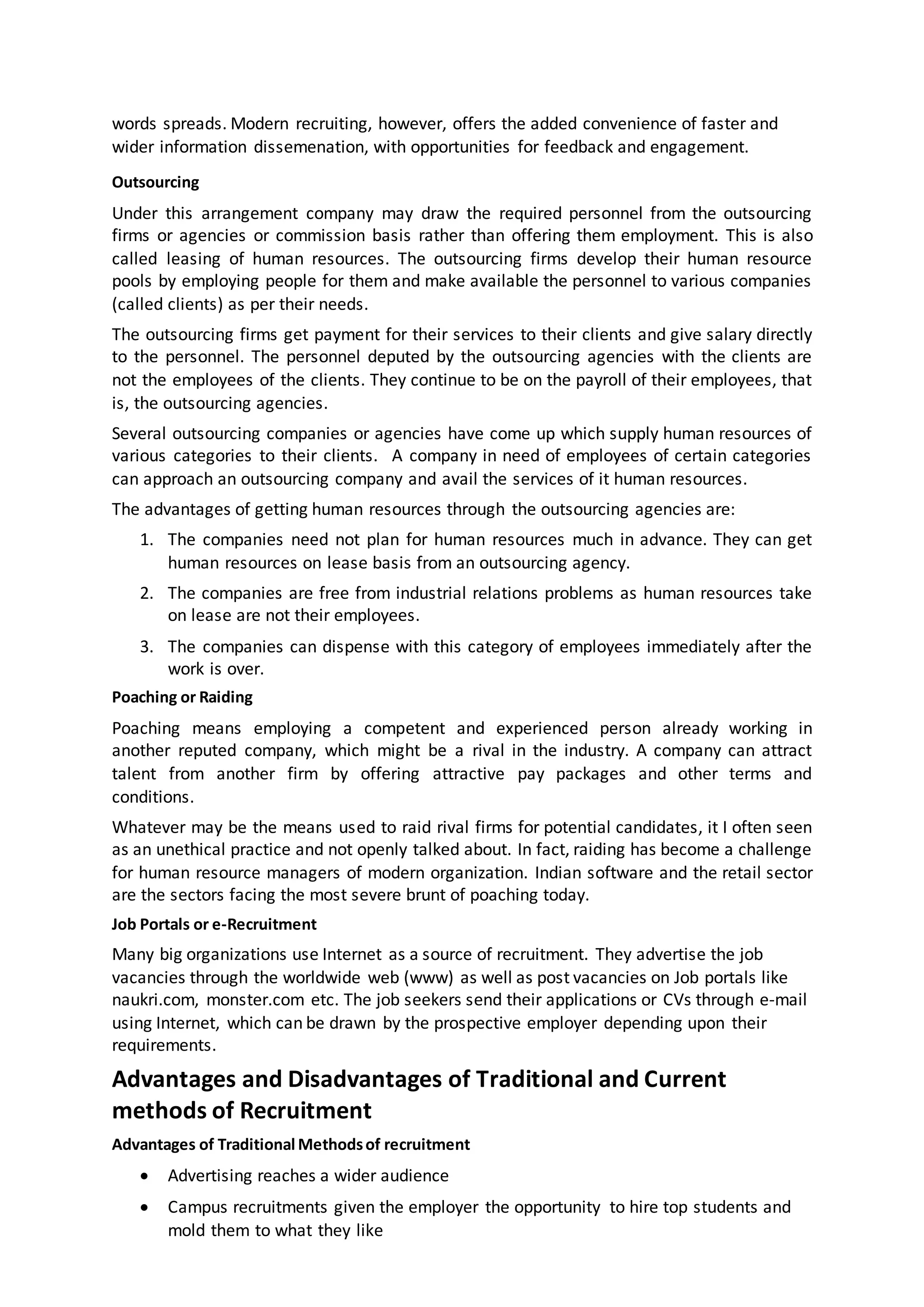 Recruitment and Selection- A Comparative Study | DOCX