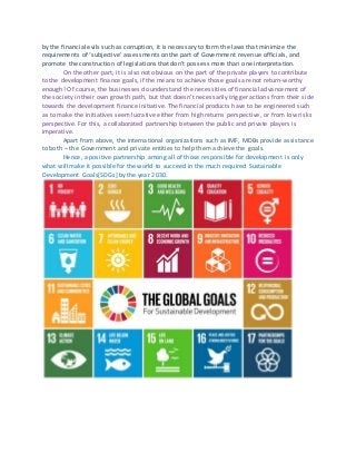 Financing for Development MOOC Final project