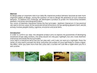 Final project for interaction design | PPT