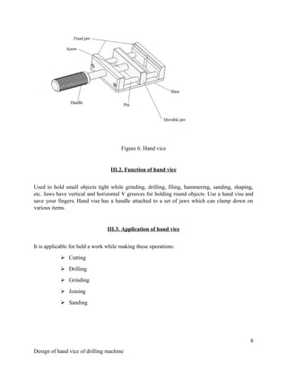 design of hand vice of drilling machine | DOC