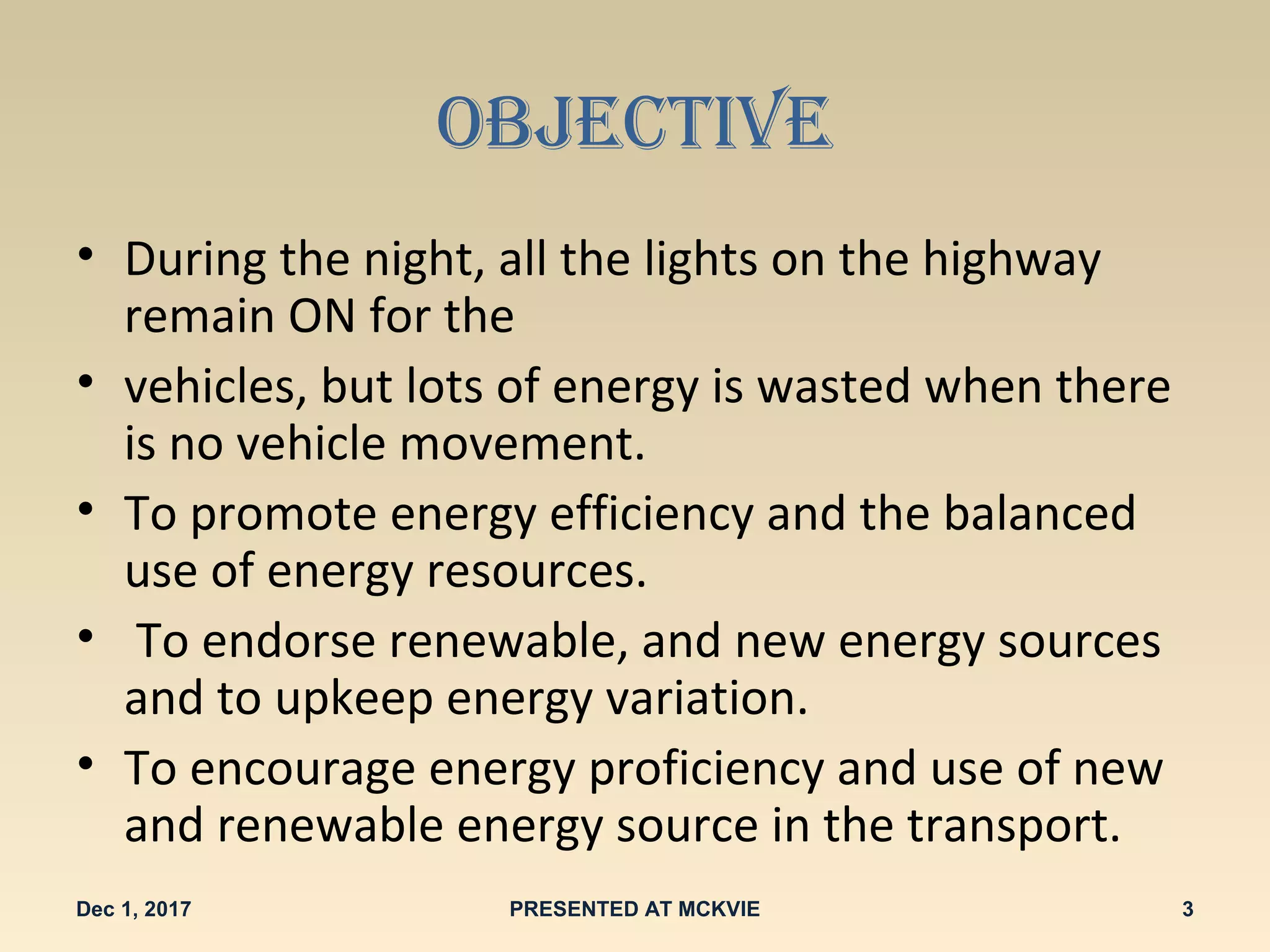 smart street light ppt | PPT