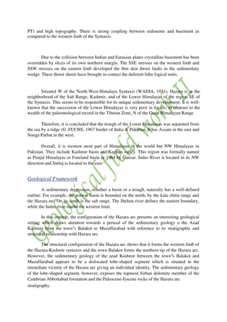 Field report of Haxara-Abbottabad area | PDF