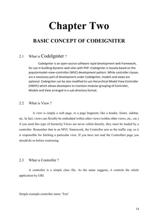 Employee work management system project using codeIgniter | PDF