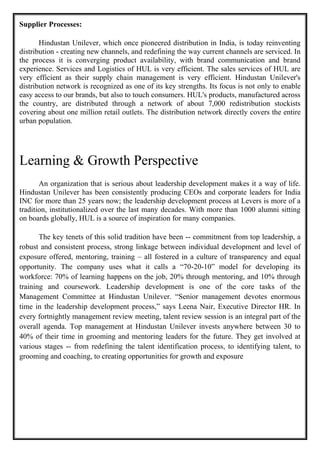 Strategic Business Management Project Report on HUL | PDF