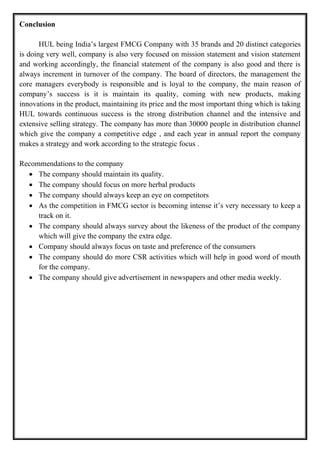 Strategic Business Management Project Report on HUL | PDF