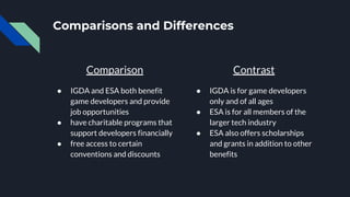 IGDA & ESA Presentation | PDF