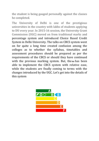 Choice Based Credit System CBCS | PDF