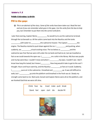 Final project. 20,000 leagues under the sea lesson plan and activities ...
