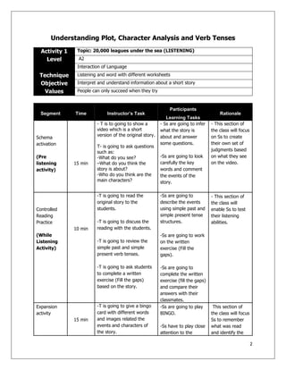 Final project. 20,000 leagues under the sea lesson plan and activities ...