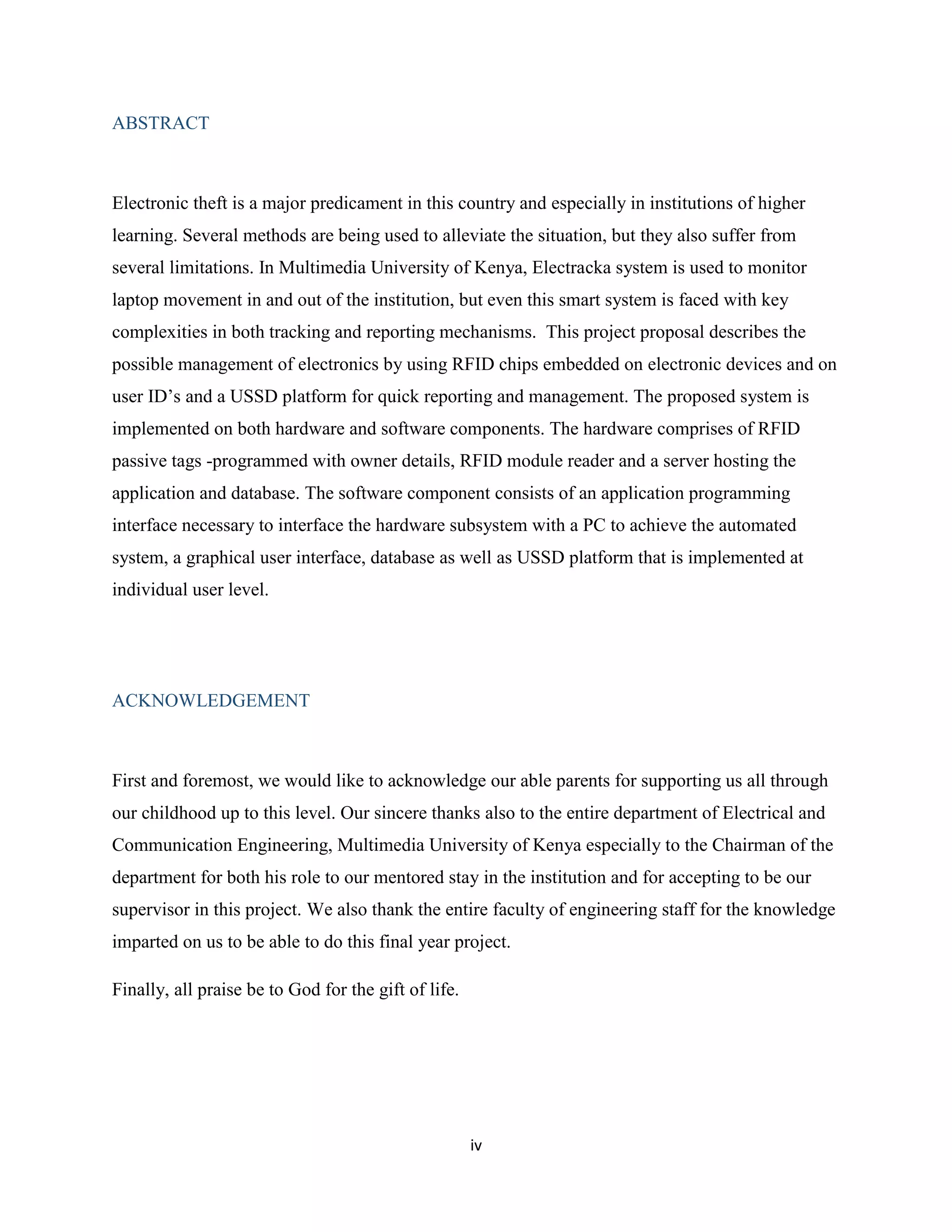 ELECTRONIC MANAGEMENT SYSTEM BASED ON RFID AND USSD | PDF