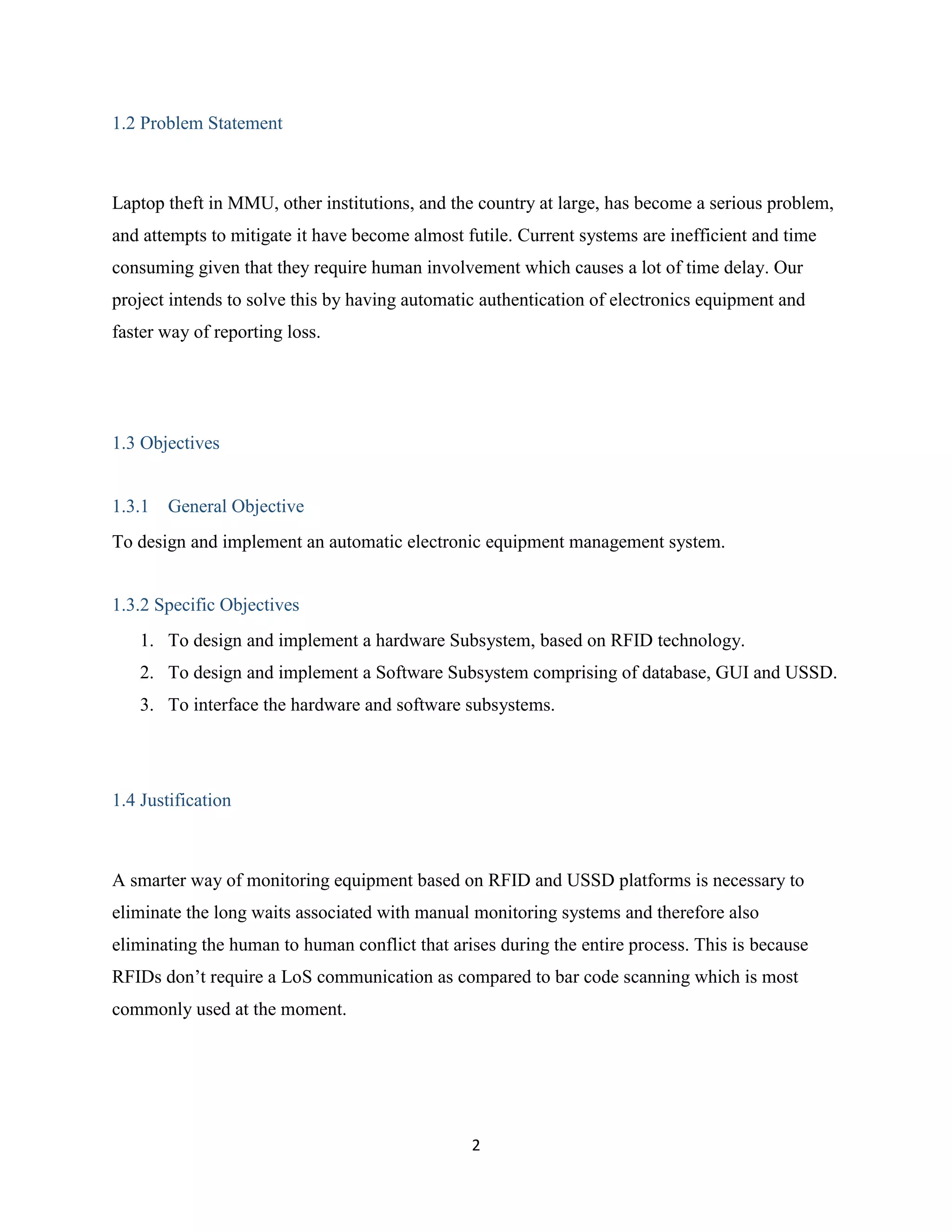ELECTRONIC MANAGEMENT SYSTEM BASED ON RFID AND USSD | PDF