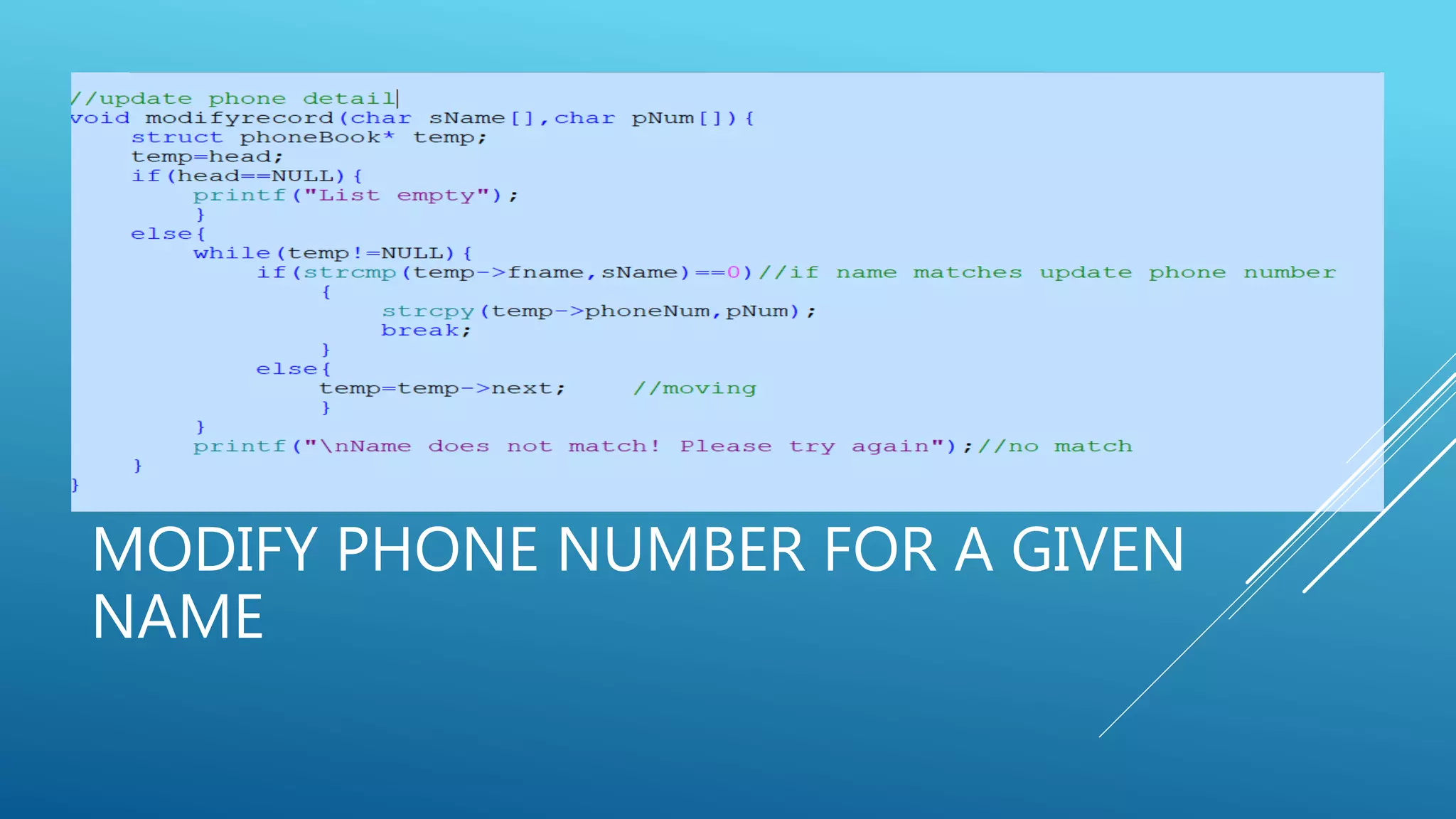 Phone Book project in Data Structure C | PPTX