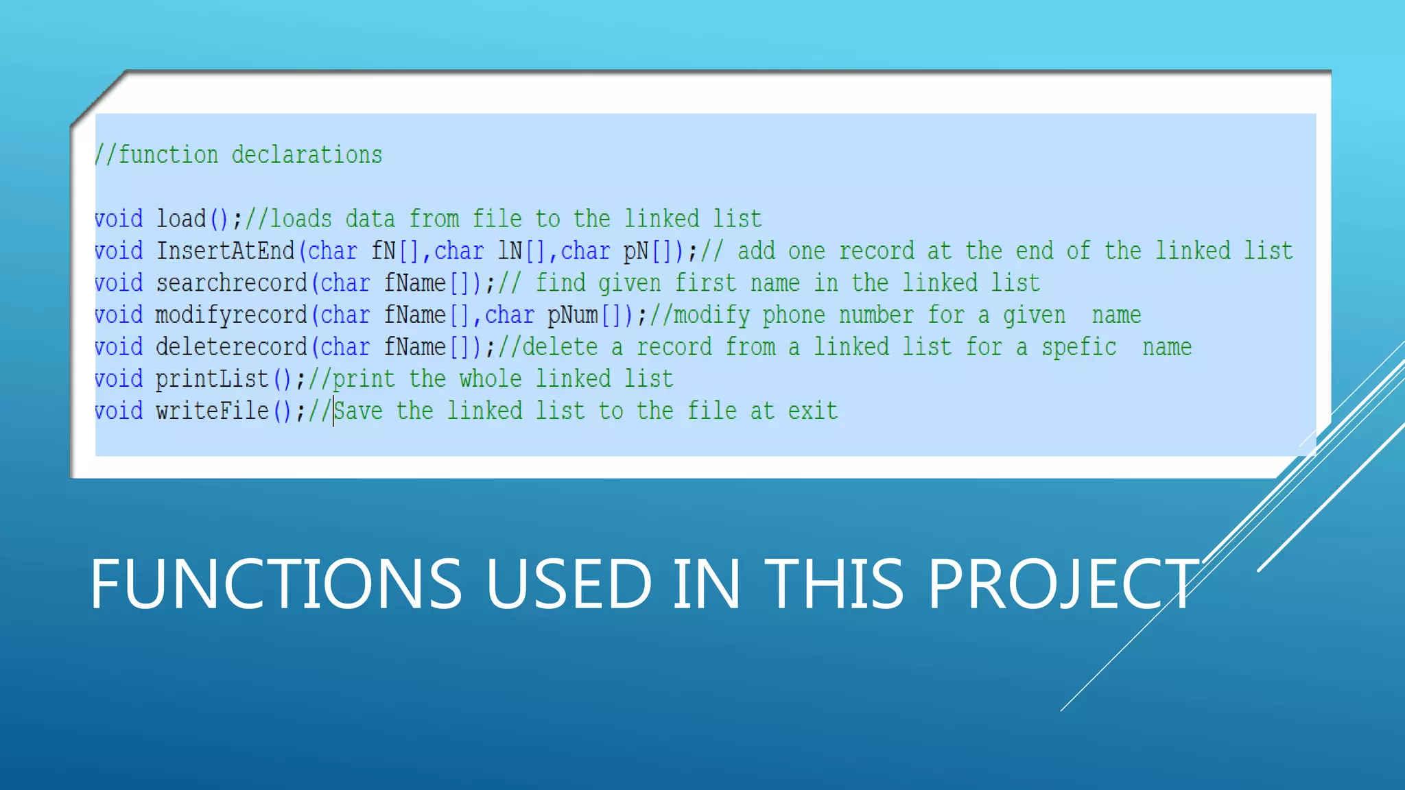 Phone Book project in Data Structure C | PPTX