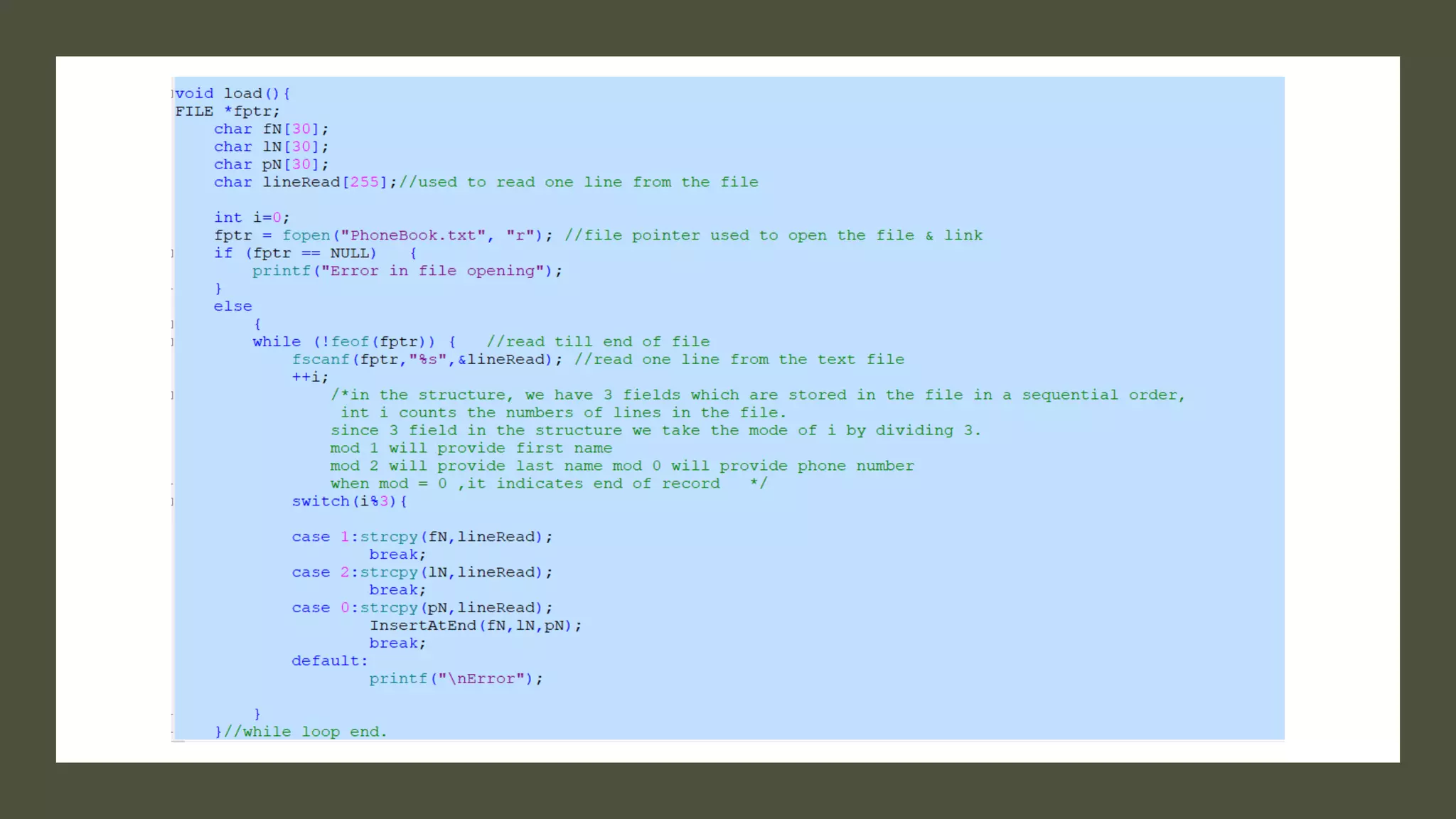 Phone Book project in Data Structure C | PPTX