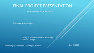 Phone Book project in Data Structure C | PPTX