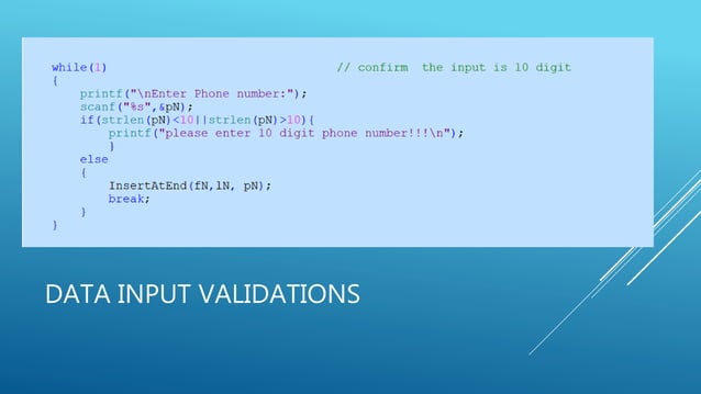 Phone Book project in Data Structure C | PPTX | Programming Languages ...