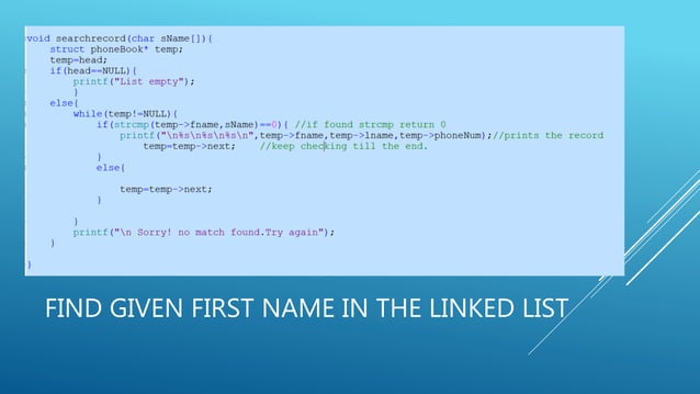 Phone Book project in Data Structure C | PPTX | Programming Languages | Computing
