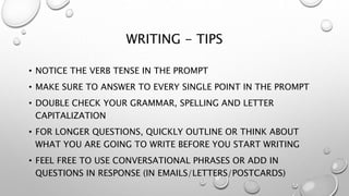 Cambridge KET Exam - Reading & Writing Prep | PPTX