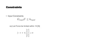 Implementation of Model Predictive Controller for a drone | PPTX