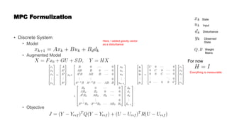 Implementation of Model Predictive Controller for a drone | PPTX