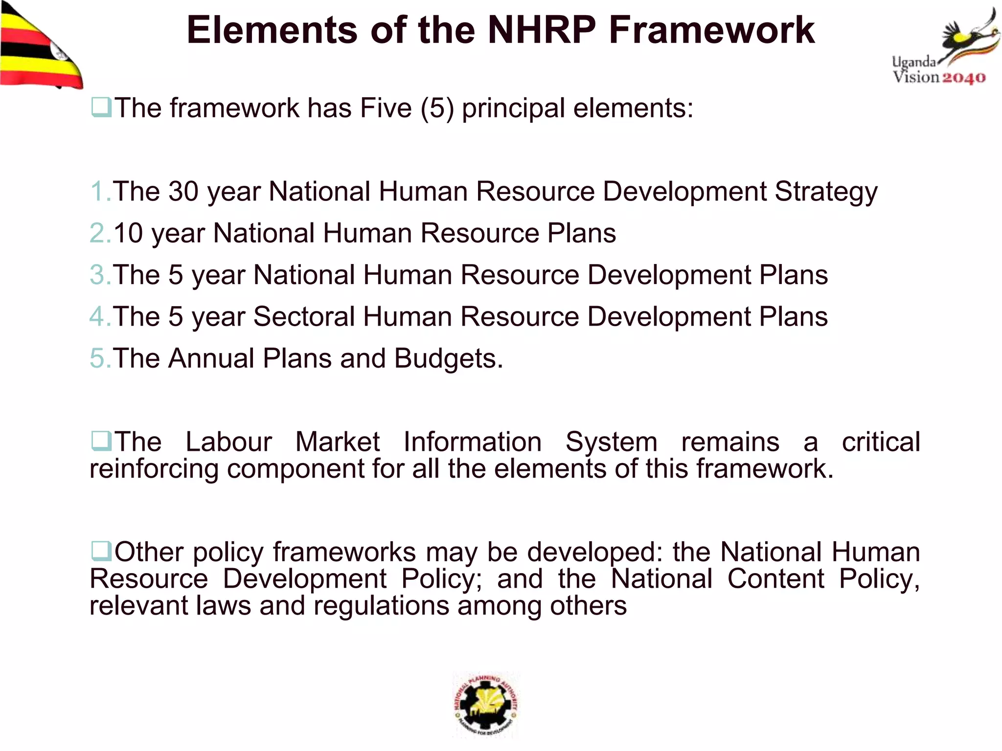 The National Human Resource Development Planning Framework For Uganda | PPT