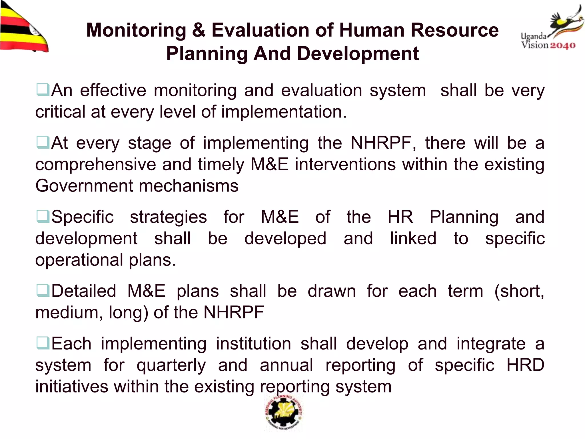 The National Human Resource Development Planning Framework For Uganda | PPT