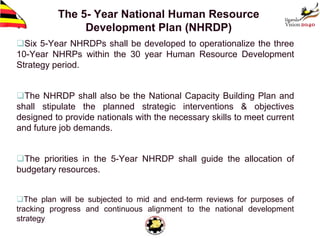 The National Human Resource Development Planning Framework For Uganda | PPT
