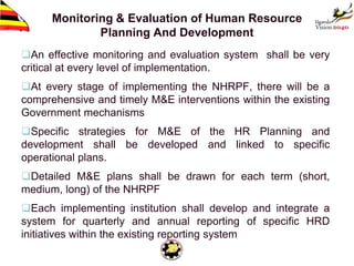 The National Human Resource Development Planning Framework For Uganda | PPT