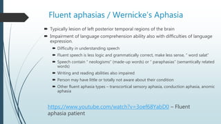 Final project. Aphasia. | PPTX | Brain and Nervous System Disorders | Diseases and Conditions