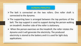 fabrication of power generation using treadmill.pptx | Running and ...