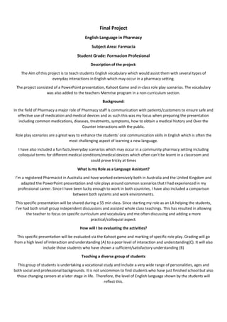 Final Project.docx | Education